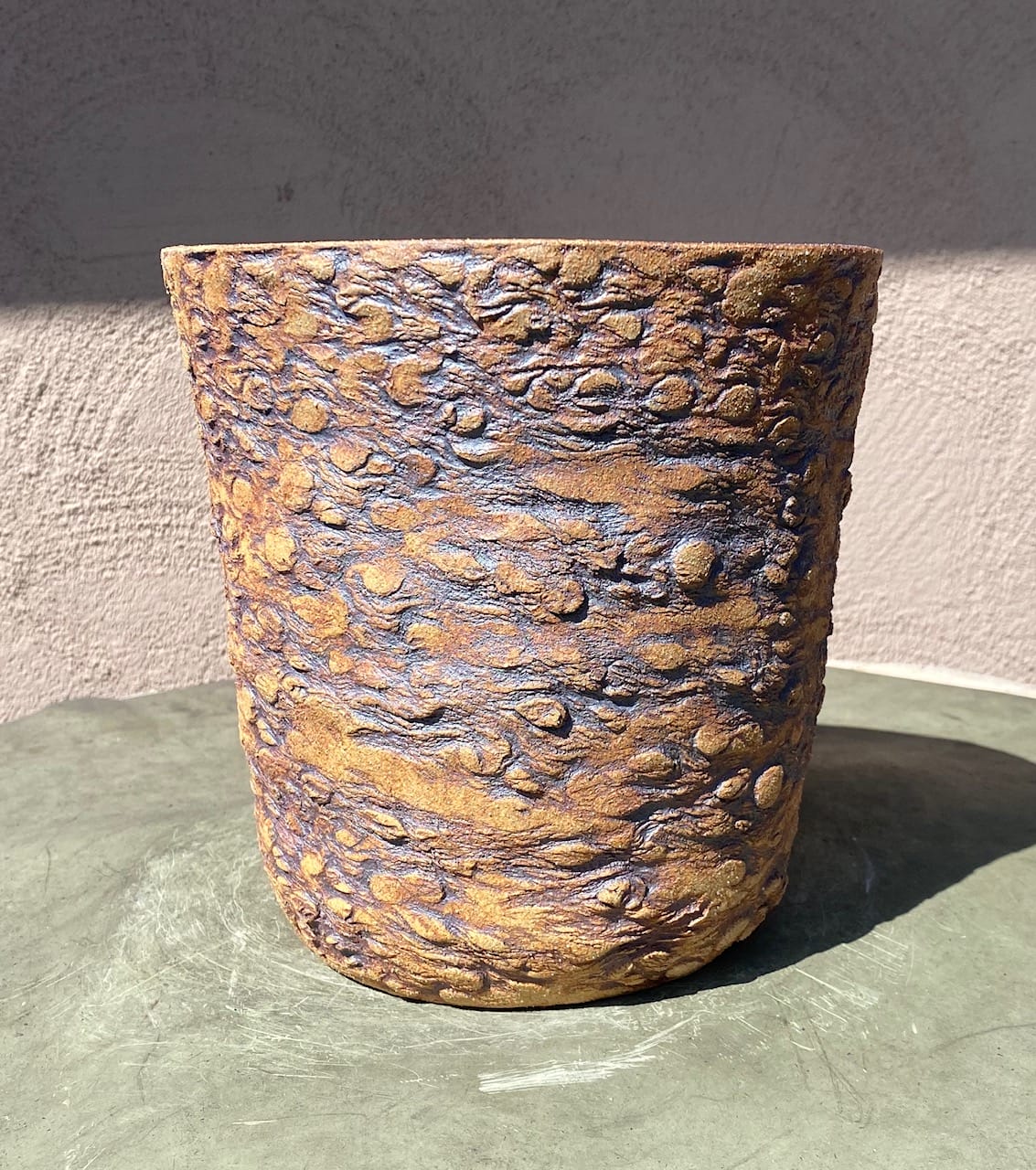 8" Light Cosmos Planter - Susan Aach Ceramics
